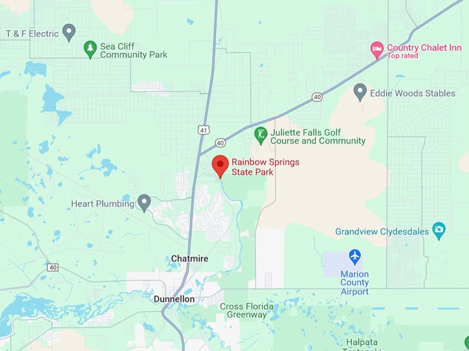 rainbow springs state park 10 map