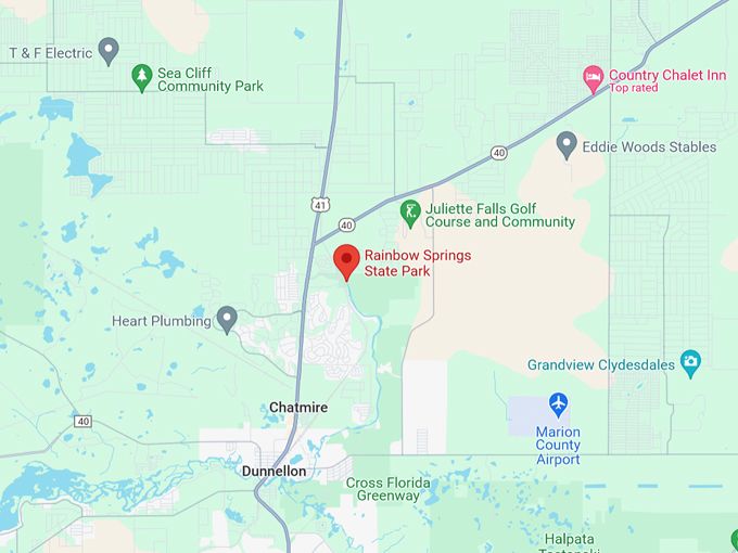 rainbow springs state park 10 map