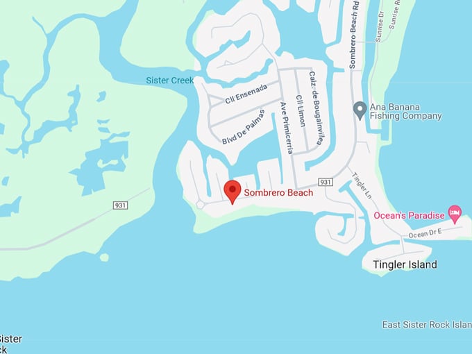 sombrero beach 10 map