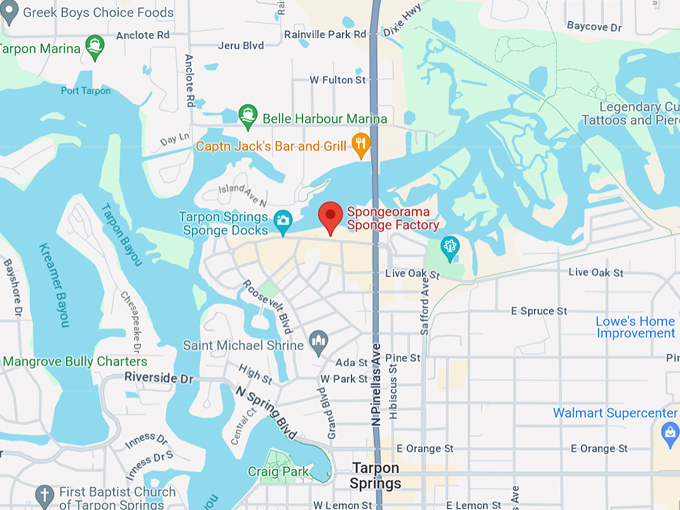 spongeorama sponge factory 10 map