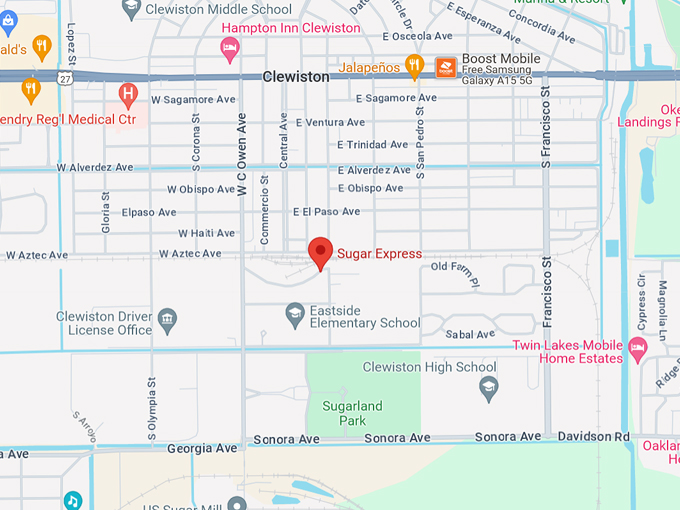 sugar express 10 map