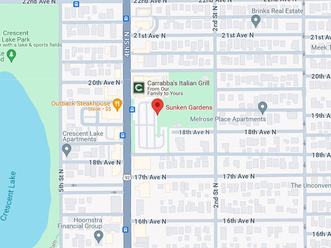 sunken gardens 10 map