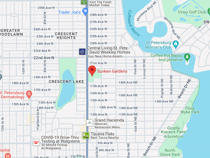 sunken gardens 10 map
