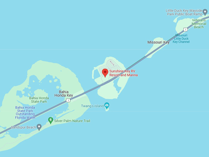 sunshine key rv resort and marina rv 10 map