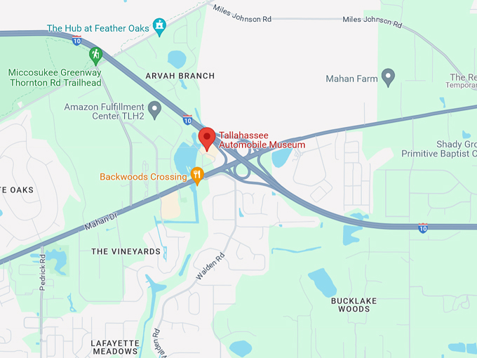 tallahassee automobile museum 10 map
