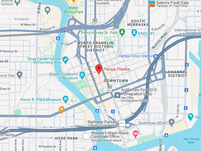 tampa theatre 10 map