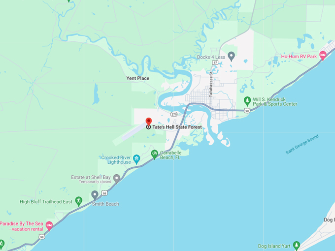 tates hell state forest 10 map