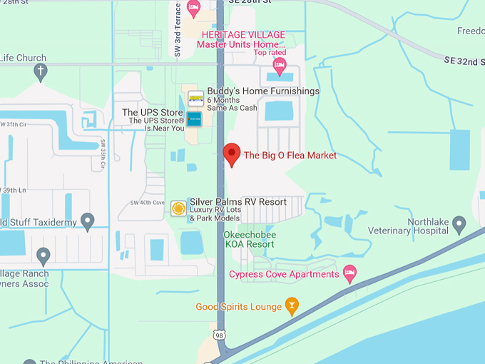 the big o flea market 10 map
