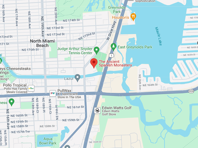 the cloisters of the ancient spanish monastery 10 map