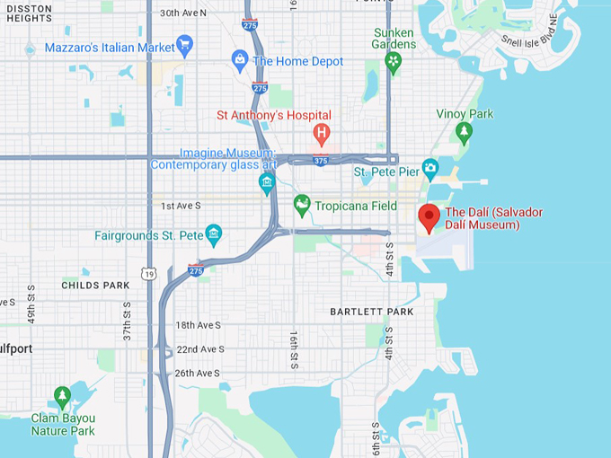 the dali museum 10 map