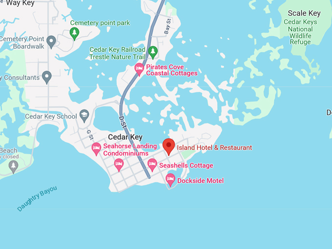 the island hotel and restaurant 10 map