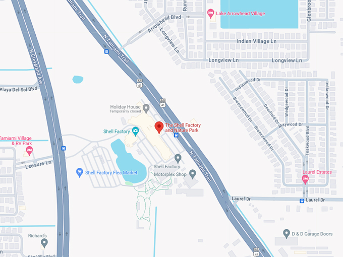 the shell factory and nature park 10 map