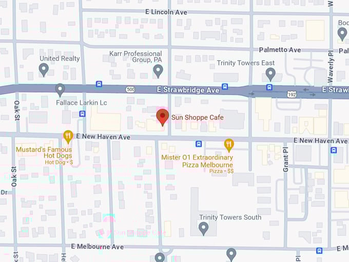 the sun shoppe cafe 10 map