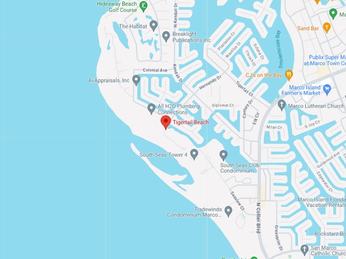 tigertail beach 10 map
