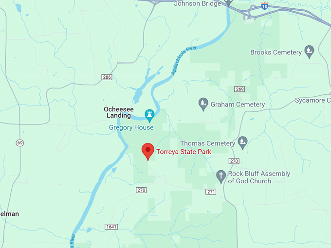torreya state park 10 map