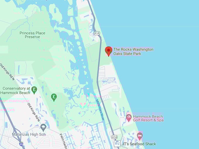 washington oaks state park 10 map