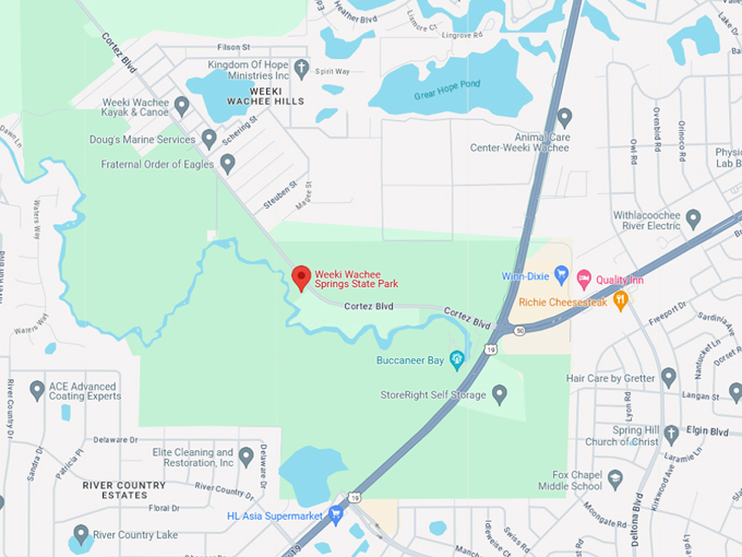weeki wachee springs state park 10 map
