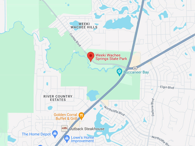 weeki wachee springs state park 10 map