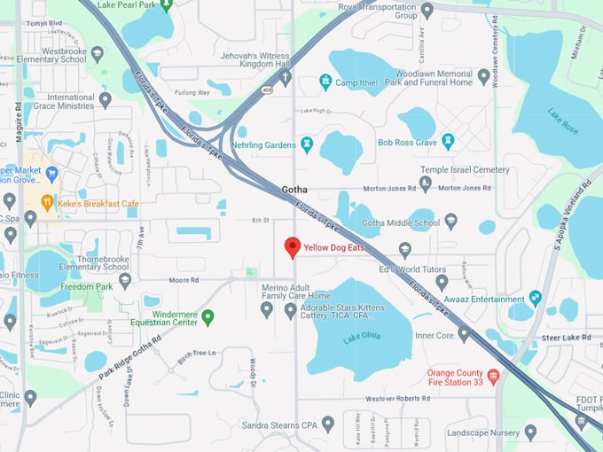 Yellow Dog Eats 10 map