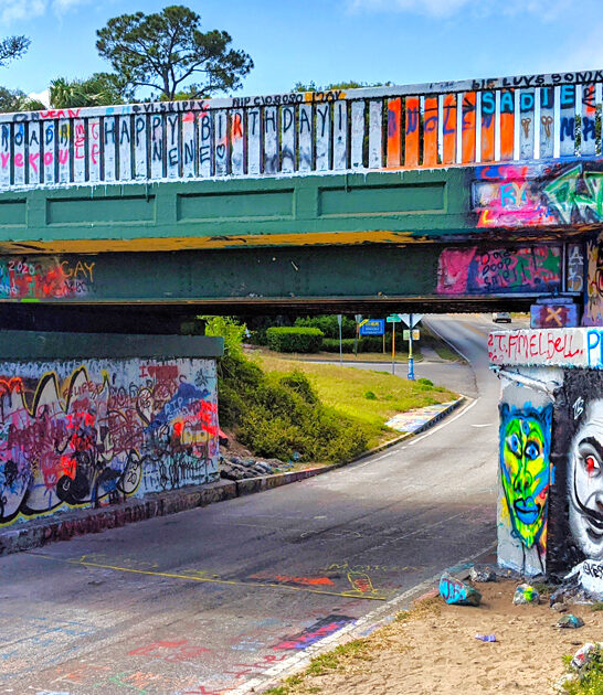 kaleidoscopic graffiti bridge florida ftr