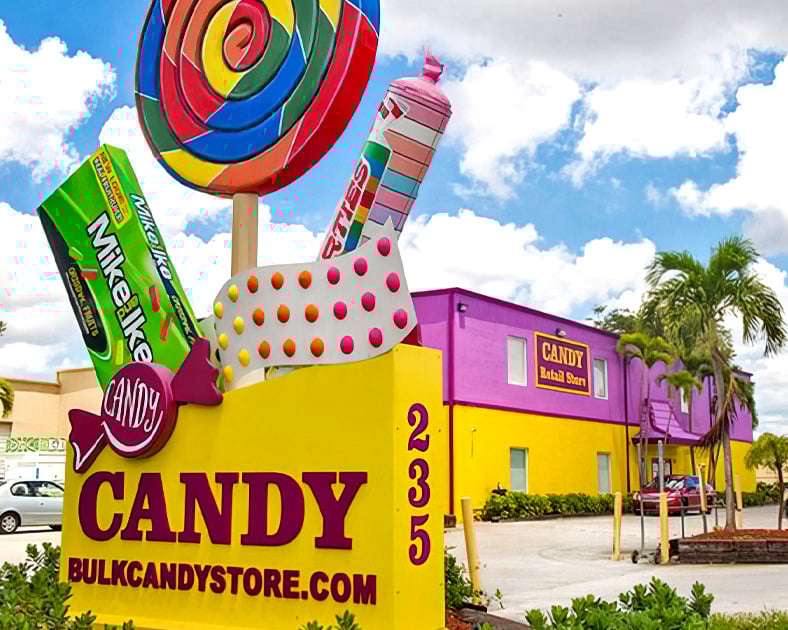 When a building looks like it was designed by someone who actually listened to their inner child, you get this glorious purple and yellow temple to sugar.