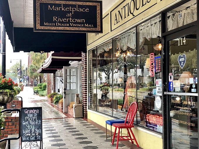 Step into a wonderland where the past meets present &ndash; Marketplace at Rivertown's inviting storefront beckons with promises of hidden treasures.