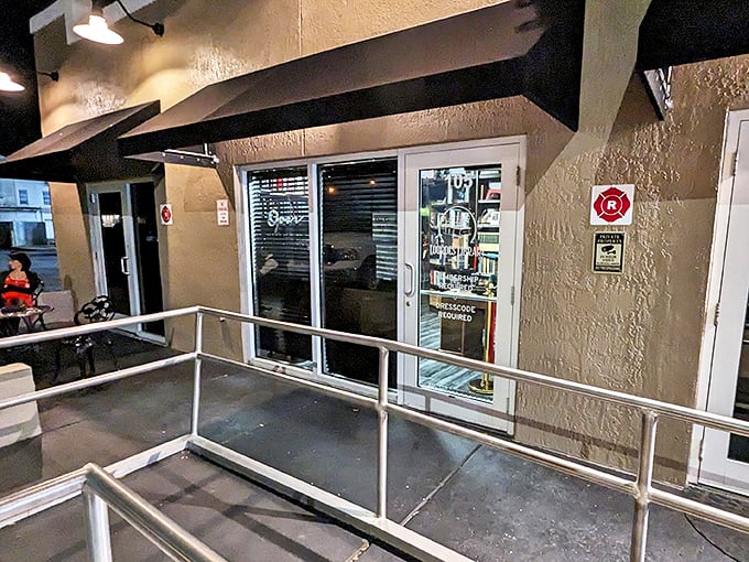 The unassuming entrance to Lourdes Library beckons with subtle mystery &ndash; a literary speakeasy hiding in plain sight on Melbourne's streets.
