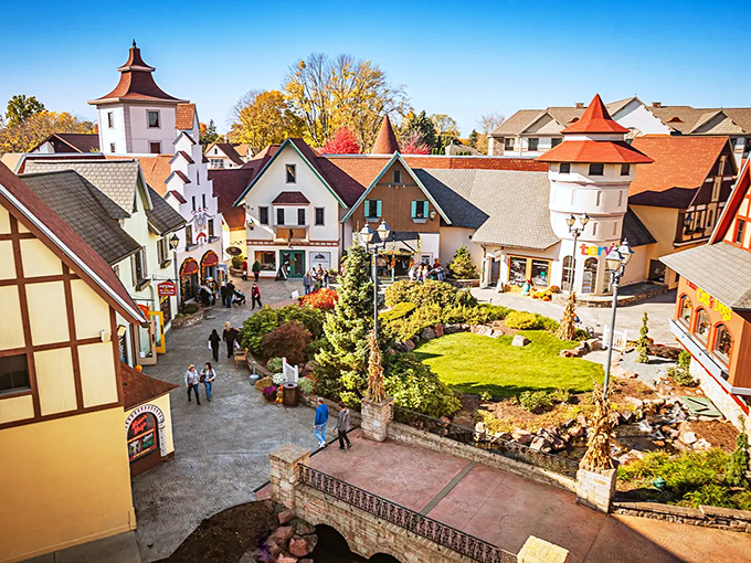 Frankenmuth's charming village center looks like it was plucked from a Bavarian postcard and dropped into the heart of Michigan.