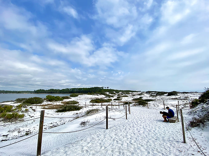 Pristine white sands meet scrubby dunes under a perfect Florida sky &ndash; Mother Nature showing off her interior design skills at Grayton Beach.