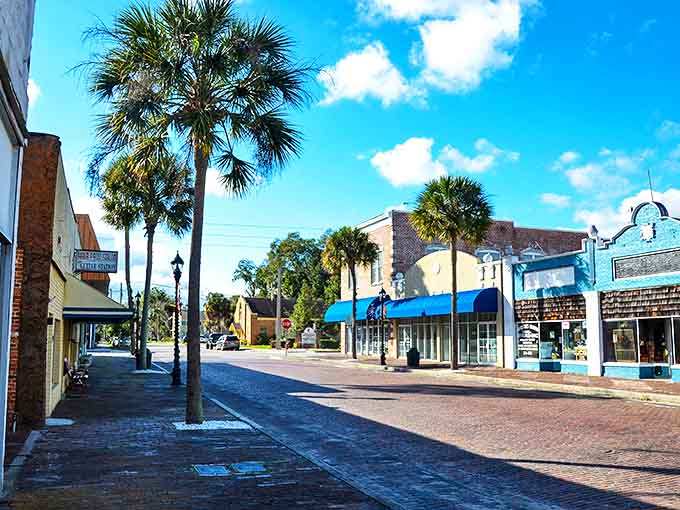 Palm-lined streets and brick pavers set the stage for small-town Florida done right, no theme park required.
