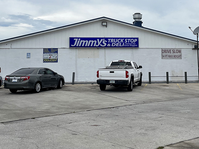 Jimmy's Truck Stop stands unassumingly along the highway in Lake Wales, its simple exterior hiding culinary treasures that draw travelers from miles around.