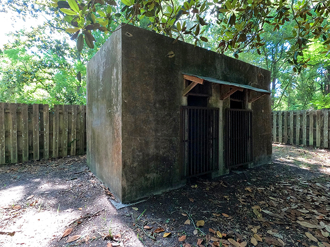 The Old Chiefland Jail stands as a concrete testament to Florida's no-nonsense approach to law enforcement in bygone days.