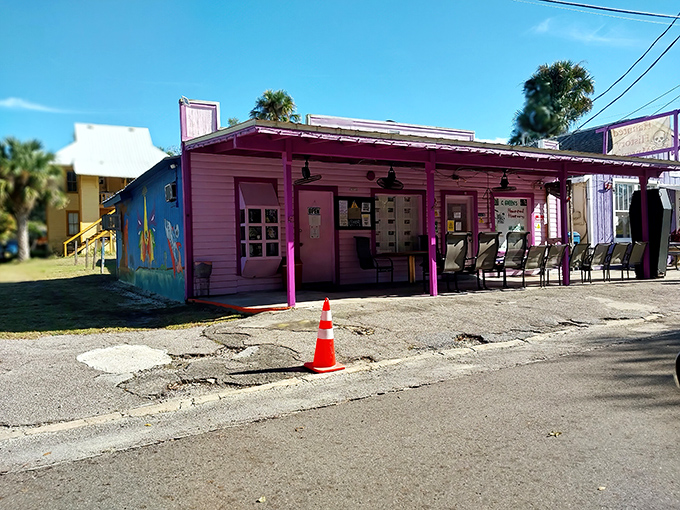 The unmistakable pink facade of C. Green's Haunted History House and Museum stands out in St. Augustine like a flamingo at a penguin convention.
