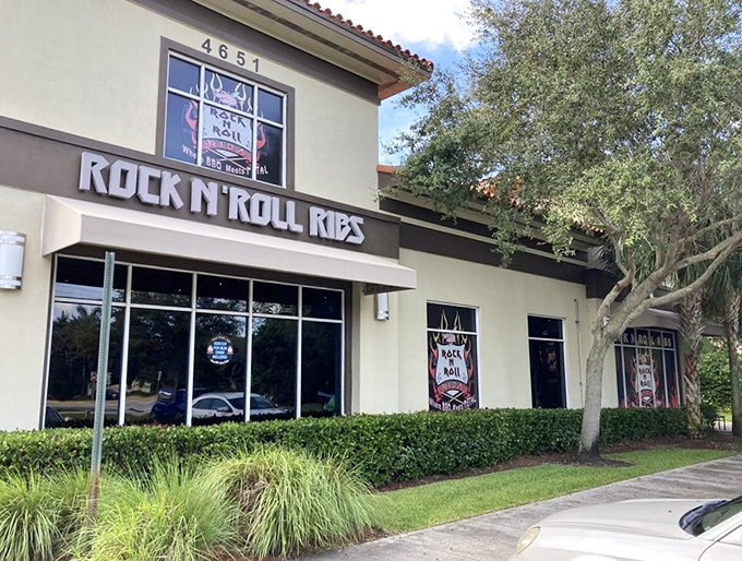 The unassuming exterior of Rock N' Roll Ribs belies the flavor explosion waiting inside, like a platinum album with a plain cover.