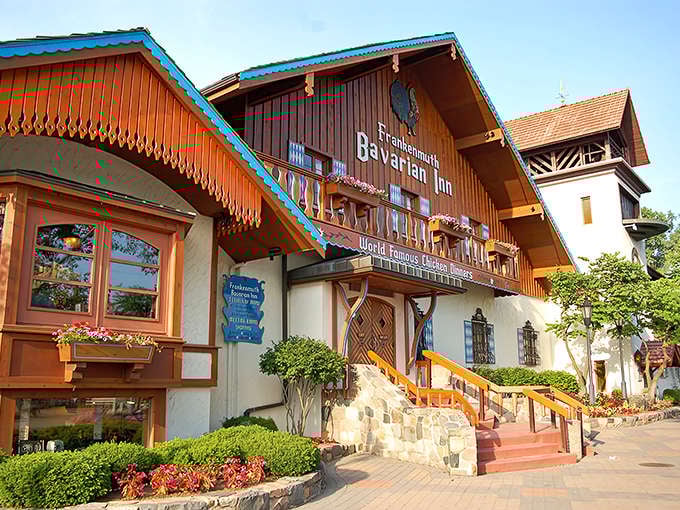 That Alpine architecture isn't just for show, it's your first hint that something authentically delicious awaits inside this Frankenmuth landmark.