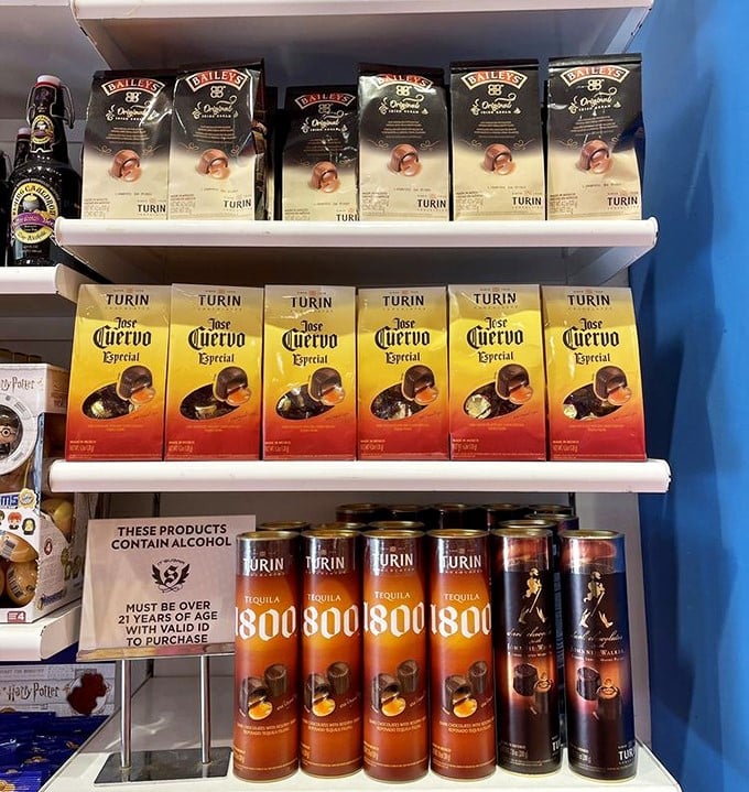 Alcohol-infused chocolates and fudges: Adult candy that requires ID &ndash; proof that growing up doesn't mean giving up sweets, just adding spirits.