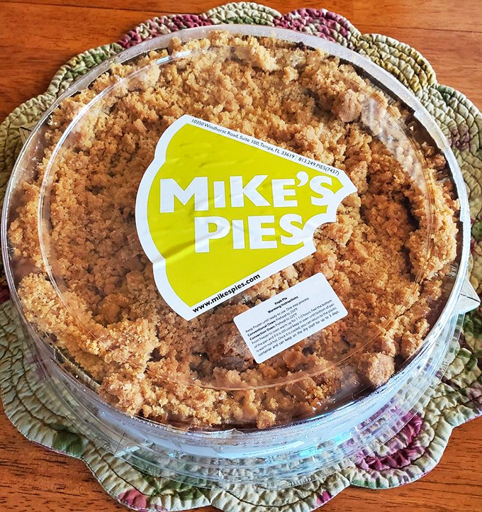 Apple crisp pie: The classic American dessert with a crunchy, buttery twist. Like apple pie went to finishing school and came back with attitude.