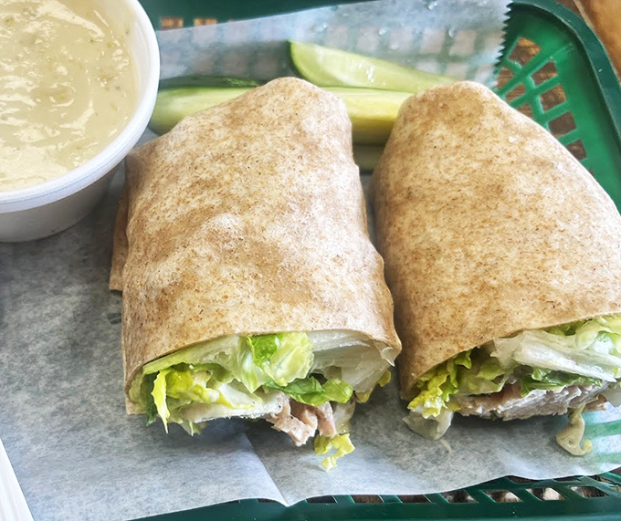 Chicken Caesar Wrap: The classic Caesar gets the burrito treatment &ndash; Rome's greatest contribution to lunch since the calendar.