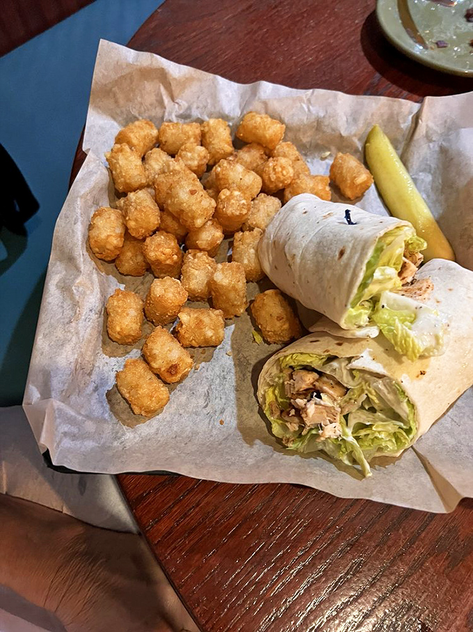 The chicken Caesar wrap brings together grilled chicken, crisp romaine, and creamy dressing in a portable package that doesn't sacrifice flavor for convenience.