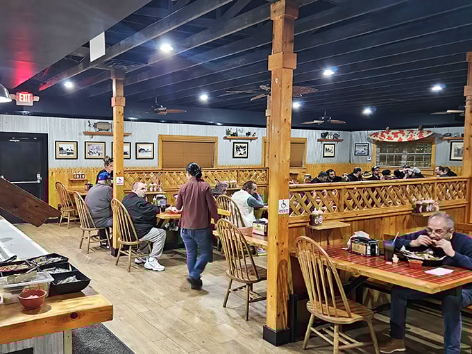 Where strangers become friends over shared appreciation of perfectly smoked meats. The true measure of great barbecue? A dining room full of focused eaters.