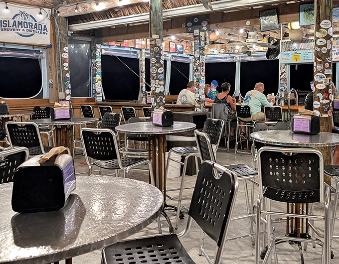 Simple tables and chairs that don't distract from what matters &ndash; the food and the company you're sharing this seafood pilgrimage with.