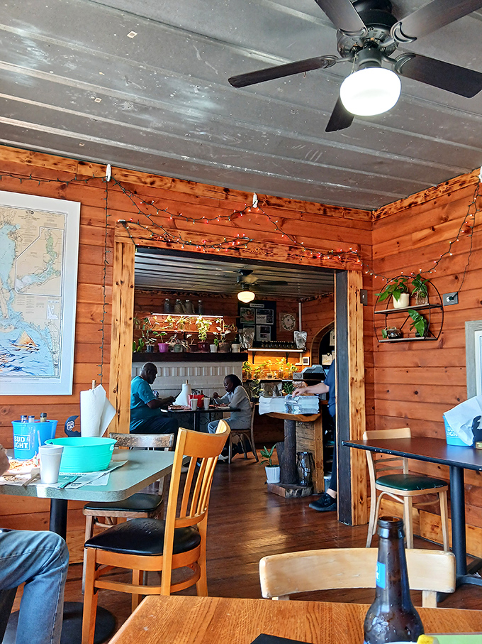 Rustic wooden charm creates the perfect backdrop for seafood feasts &ndash; no white tablecloths needed when the food is this honest.