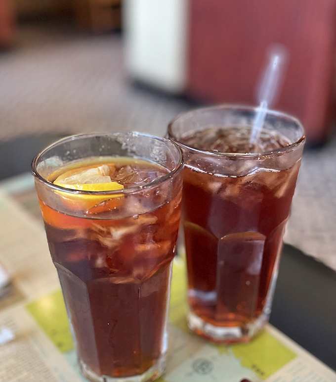 Iced tea and sweet tea – the unofficial beverages of the South, served in glasses tall enough to keep Florida's heat at bay.