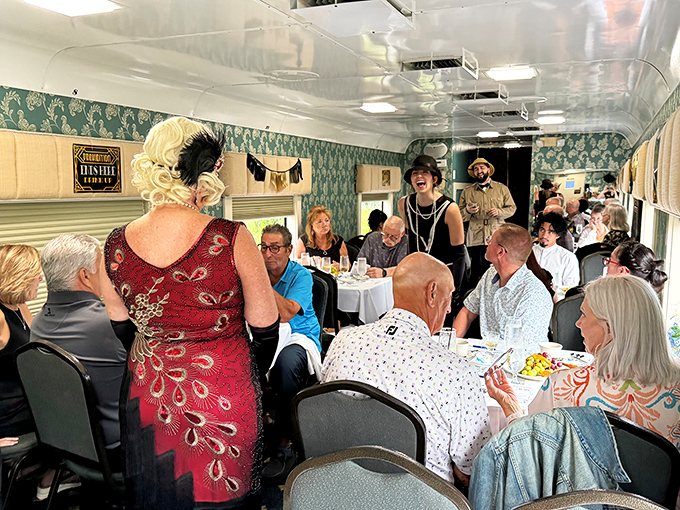 The performers move among diners, dropping clues between courses and making everyone wonder &ndash; is that server part of the show or just really attentive?