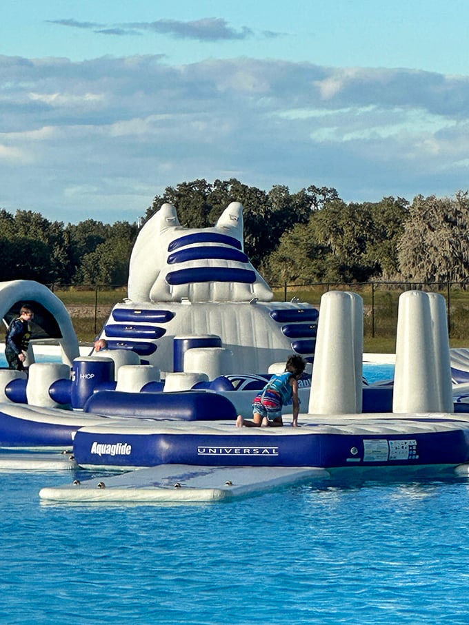 This inflatable obstacle course separates the graceful from the "I meant to do that" crowd with hilarious consistency.