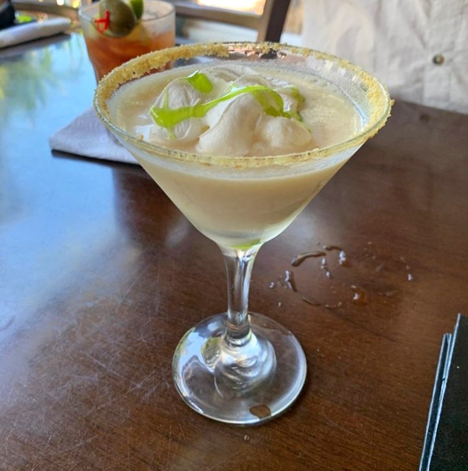 Florida sunshine captured in a glass&mdash;this creamy, tangy concoction with its sugared rim is dessert masquerading as a sophisticated cocktail.