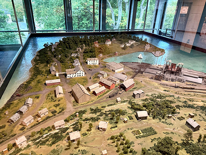 This miniature model offers a bird's-eye view of Fayette in its prime, when smoke and ambition filled the air.