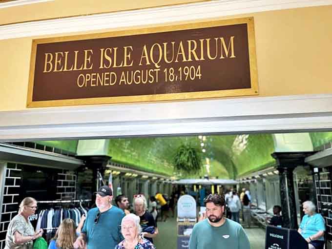 The historic plaque proudly declares "Opened August 18, 1904" &ndash; back when "going viral" meant something entirely different and much more concerning.