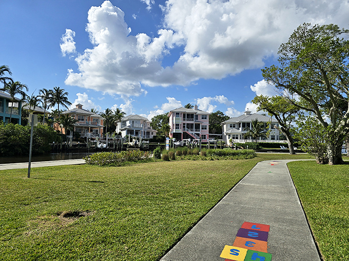 Waterfront homes line the intracoastal, a colorful reminder that Stuart residents live where others vacation.
