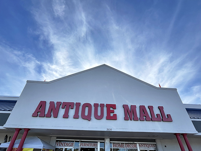 Under Florida's brilliant sky, the Antique Mall stands as a repository of memories, each item inside a time capsule waiting to be opened.